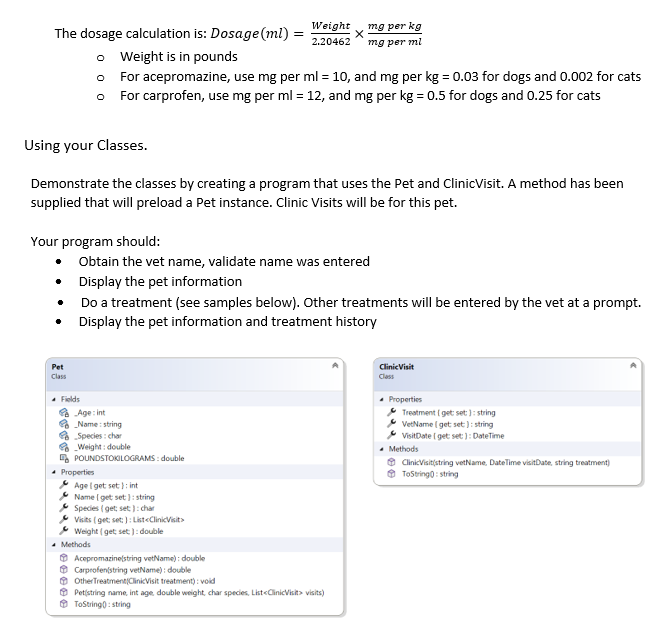 Solved Vet Clinic Treatment Simulator Objects Read And 