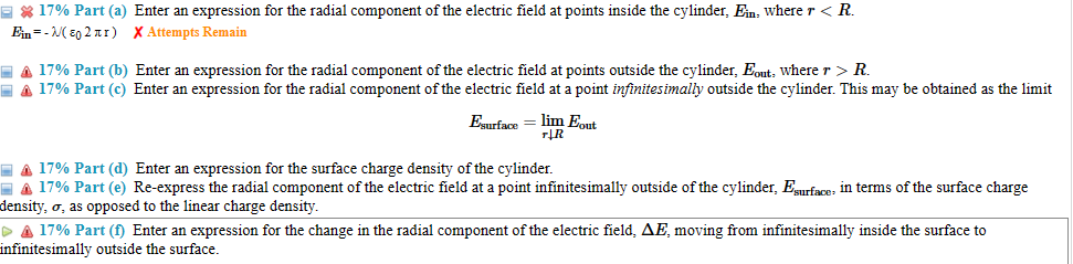 Solved 13\%) Problem 8: A long conducting cylinder has | Chegg.com
