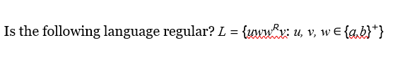 Solved Is the following language regular? | Chegg.com