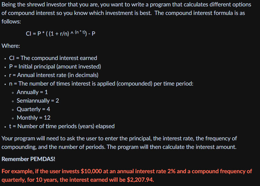 Solved Recall our compound interest calculator from | Chegg.com