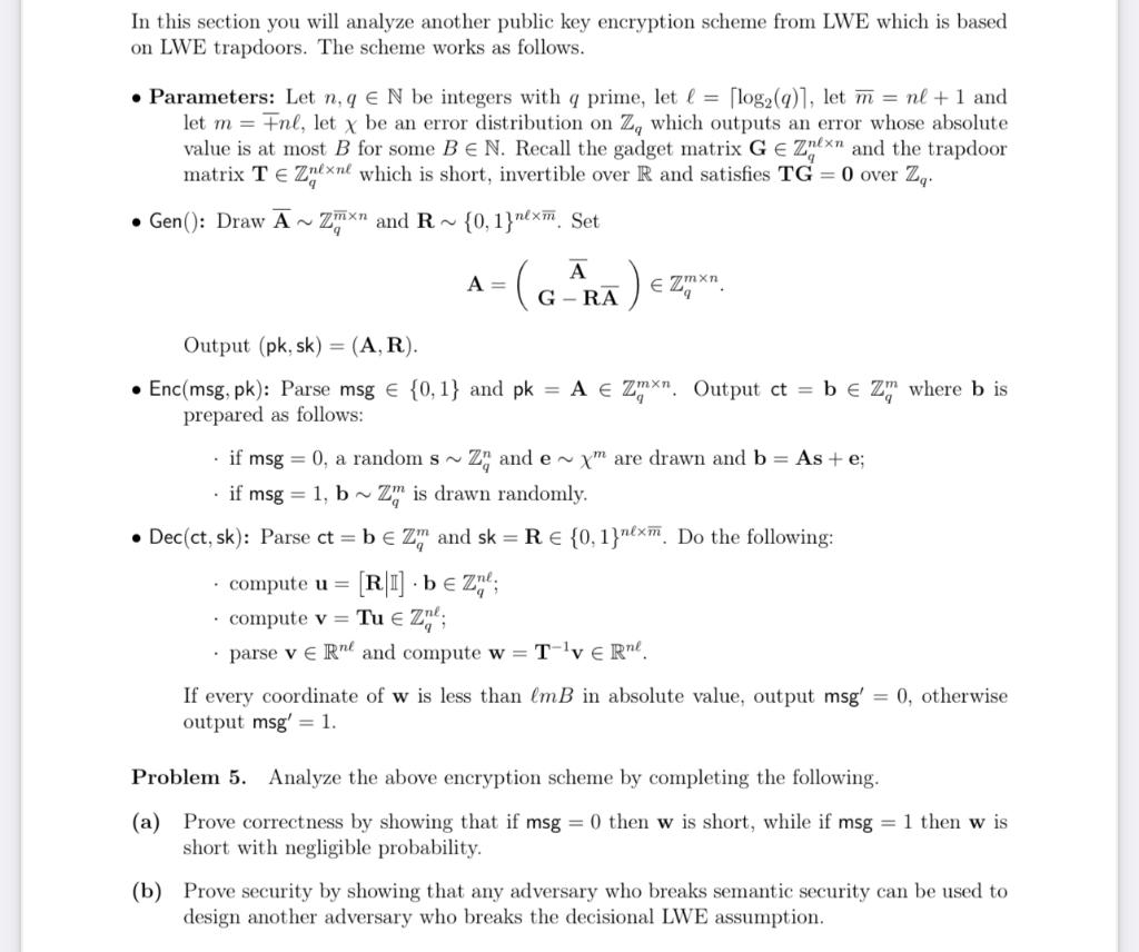 Solved In this section you will analyze another public key | Chegg.com