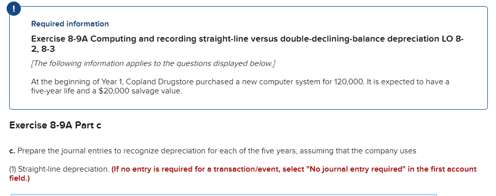 Solved Required information Exercise 8-9A Computing and | Chegg.com