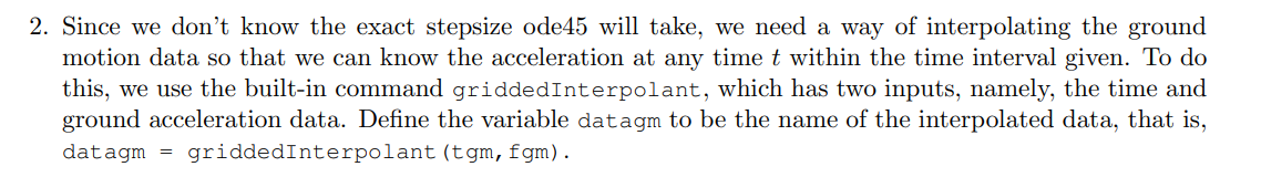 Solved Provide Matlab code and explanation. Given the code | Chegg.com