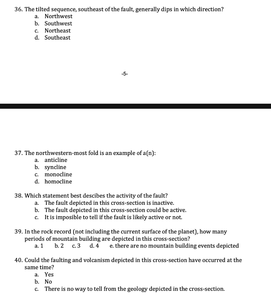 Solved GAME OF STONES Figure 5 Cross-section of Western | Chegg.com