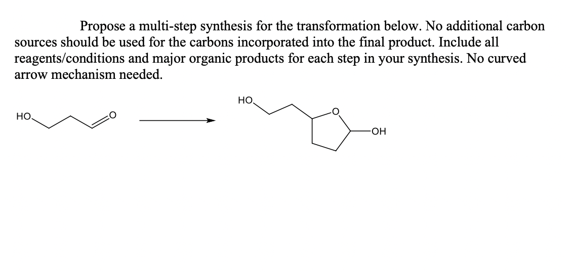 Solved Propose a multi-step synthesis for the transformation | Chegg.com