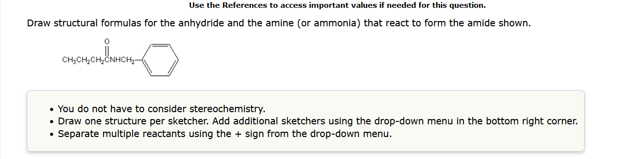 Solved Draw structural formulas for the anhydride and the | Chegg.com