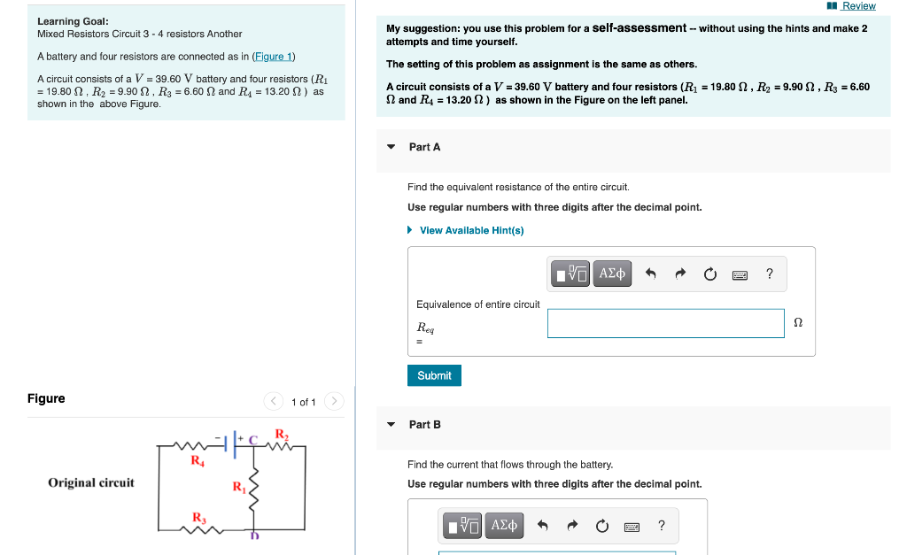 Solved un Review Learning Goal: Mixed Resistors Circuit 3-4 | Chegg.com