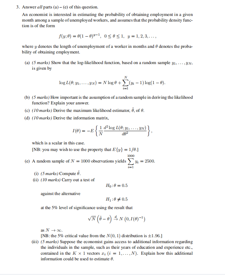 Solved 3. Answer all parts (a)-(e) of this question. An | Chegg.com