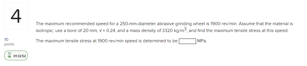 Solved 4 10 points 01:32:52 The maximum recommended speed | Chegg.com