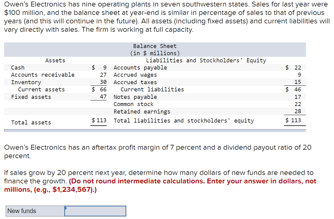 Solved Owen's Electronics has nine operating plants in seven | Chegg.com