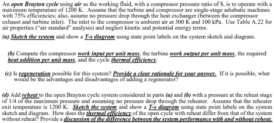 Solved Please solve this Brayton cycle problem asap, thank | Chegg.com
