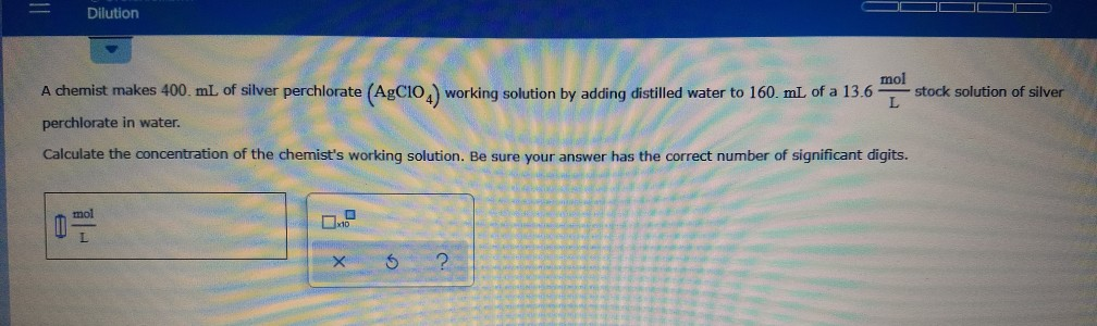 Solved Calculating molarity using solute mass A chemist | Chegg.com