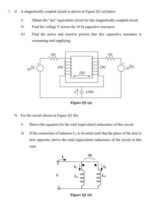 Solved 1. a) A magnetically coupled circuit is shown in | Chegg.com
