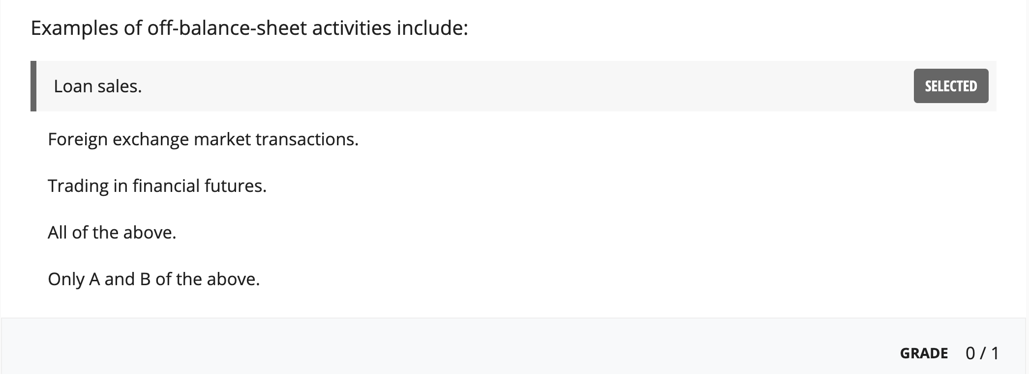 Solved Examples of off-balance-sheet activities include: | Chegg.com