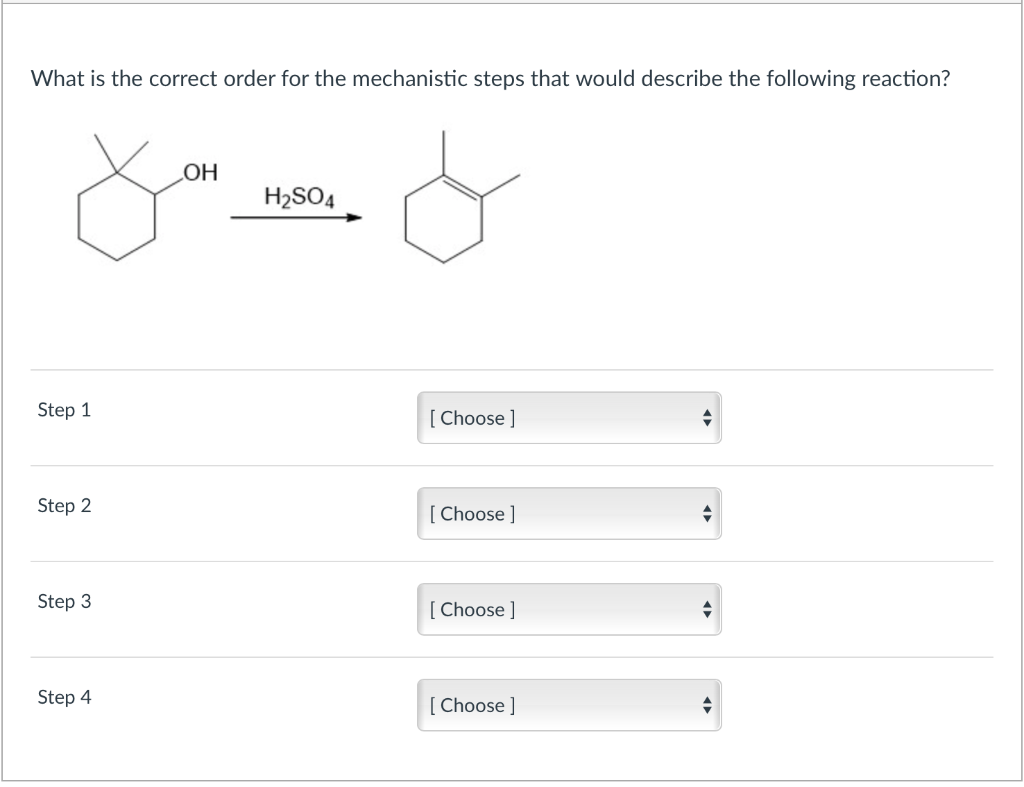 Solved What is the correct order for the mechanistic steps | Chegg.com