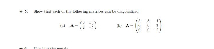 Solved # 5. Show that each of the following matrices can be | Chegg.com