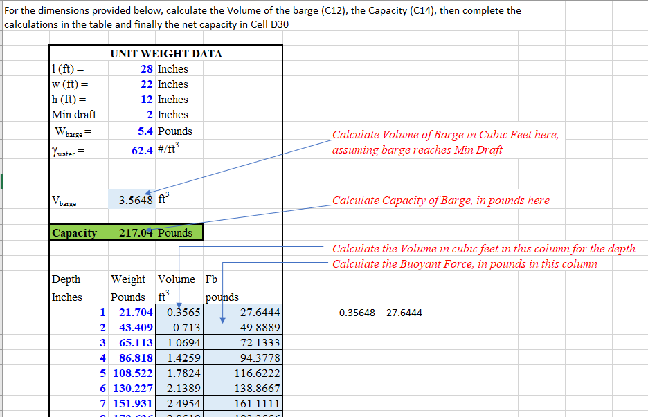 Solved For the dimensions provided below, calculate the | Chegg.com