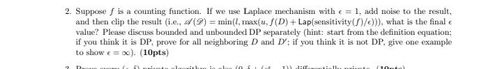 2. Suppose f is a counting function. If we use | Chegg.com