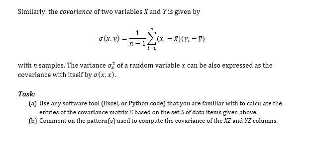 Solved Explore the properties of a covariance matrix. The | Chegg.com