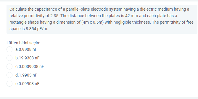 Solved Calculate the capacitance of a parallel-plate | Chegg.com