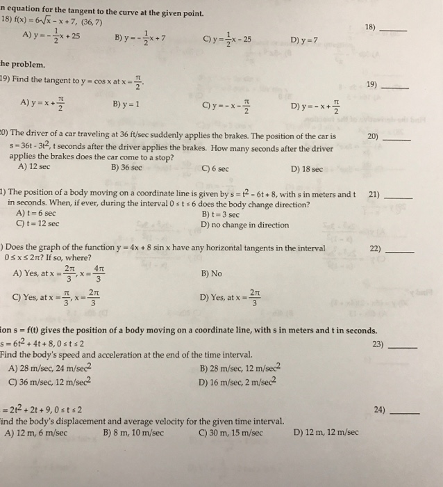 Calculus Archive | February 14, 2017 | Chegg.com