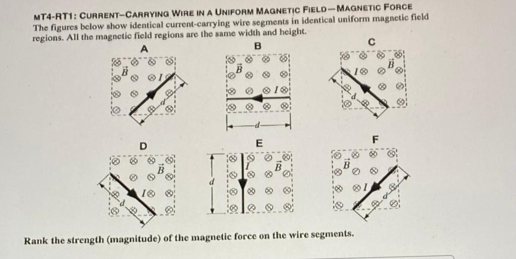 Solved MT4-RT1: CURRENT-CARRYING WIRE IN A UNIFORM MAGNETIC | Chegg.com