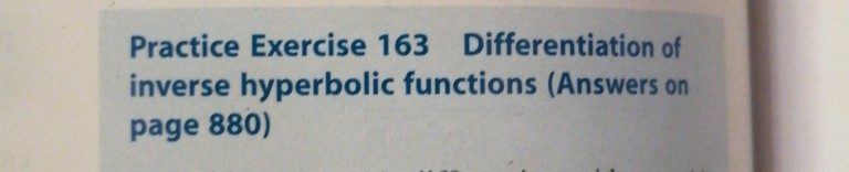 Solved Practice Exercise 163 Differentiation Of Inverse 