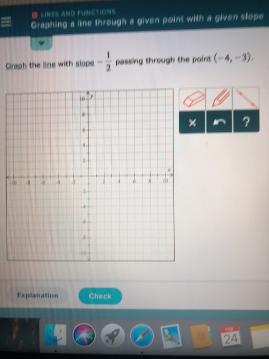 Solved D LINES AND FUNCTIONS Graphing a line through a given | Chegg.com