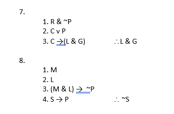 1. R&∼P 2. C v P 3. C≫(L&G)∴L&G 1. M 2. L 3. (M& | Chegg.com