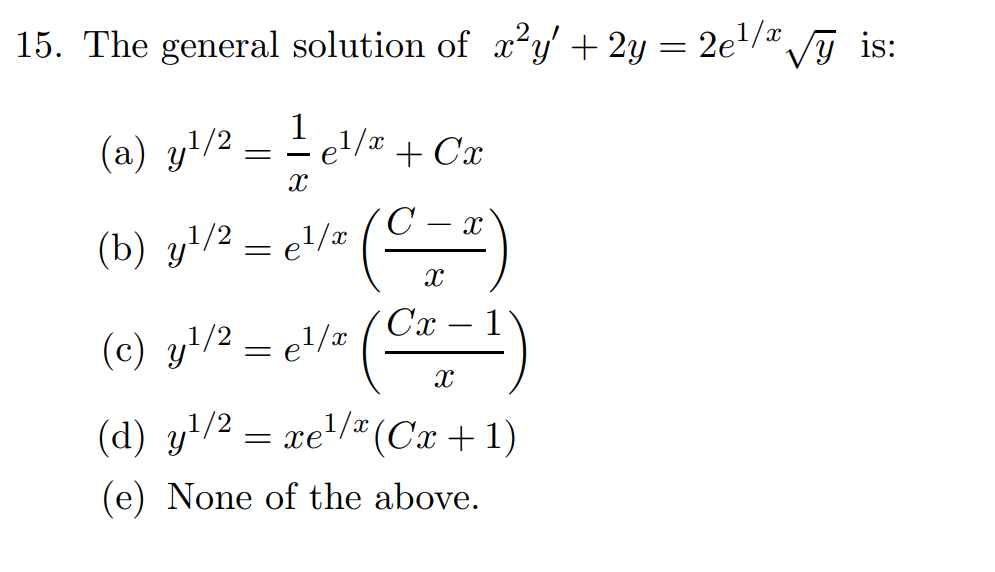 Solved -The general solution of , SOLVE 10 AND 14 AND 15 | Chegg.com
