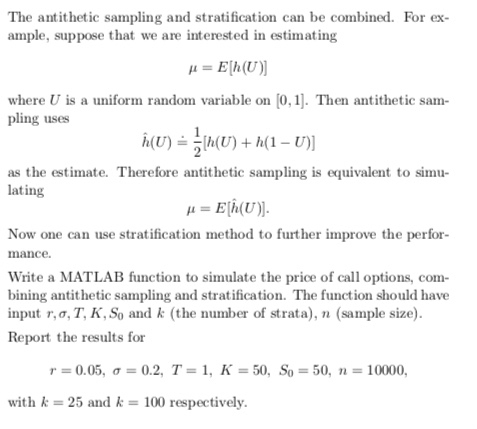 Solved MATLAB exercises: The stock price model is the | Chegg.com