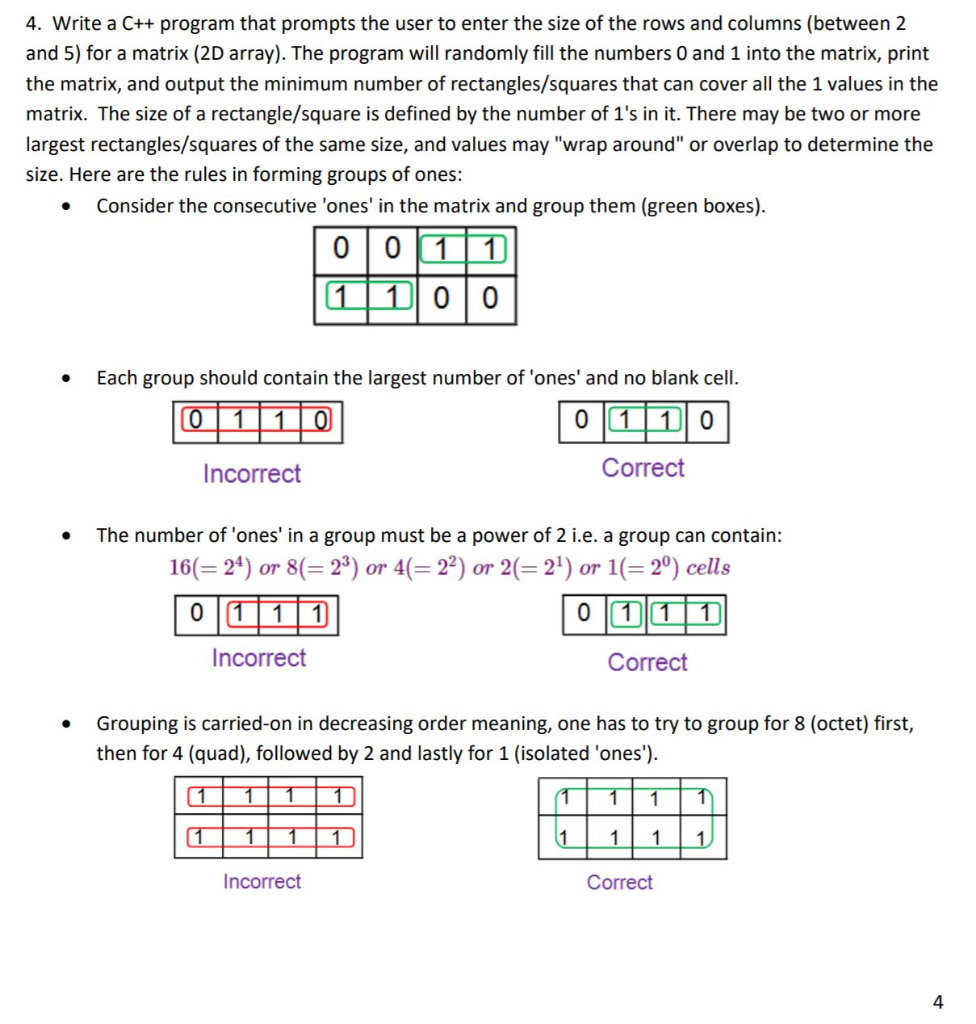 Solved 4. Write a C++ program that prompts the user to enter | Chegg.com