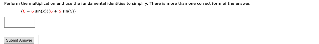 Solved Perform the multiplication and use the fundamental | Chegg.com