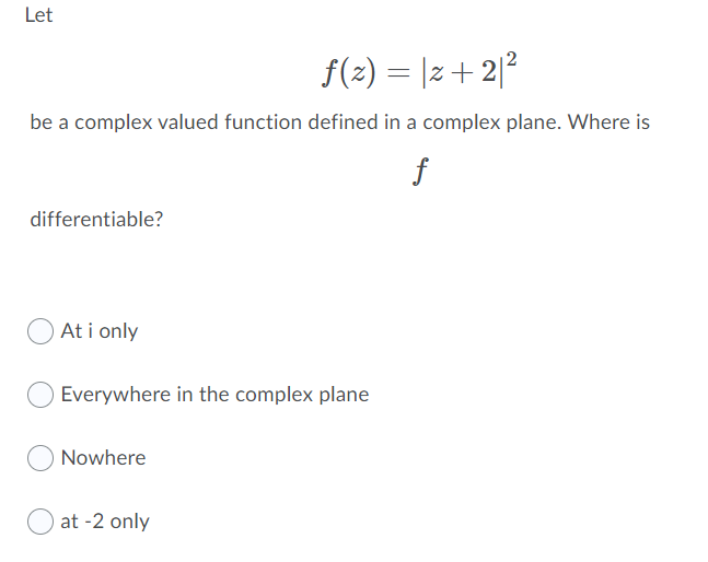Solved Let f(x) = 12 + 212 be a complex valued function | Chegg.com
