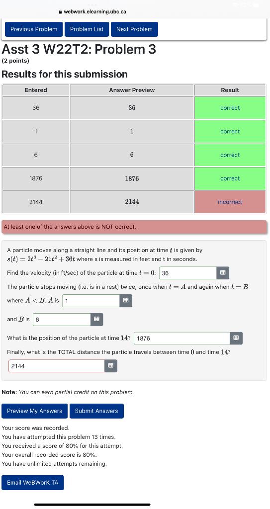 Solved I webwork.elearning.ubc.ca Asst 3 W22T2: Problem 3 (2 | Chegg.com