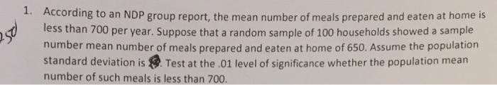 Solved 1. A ccording to an NDP group report, the mean number | Chegg.com