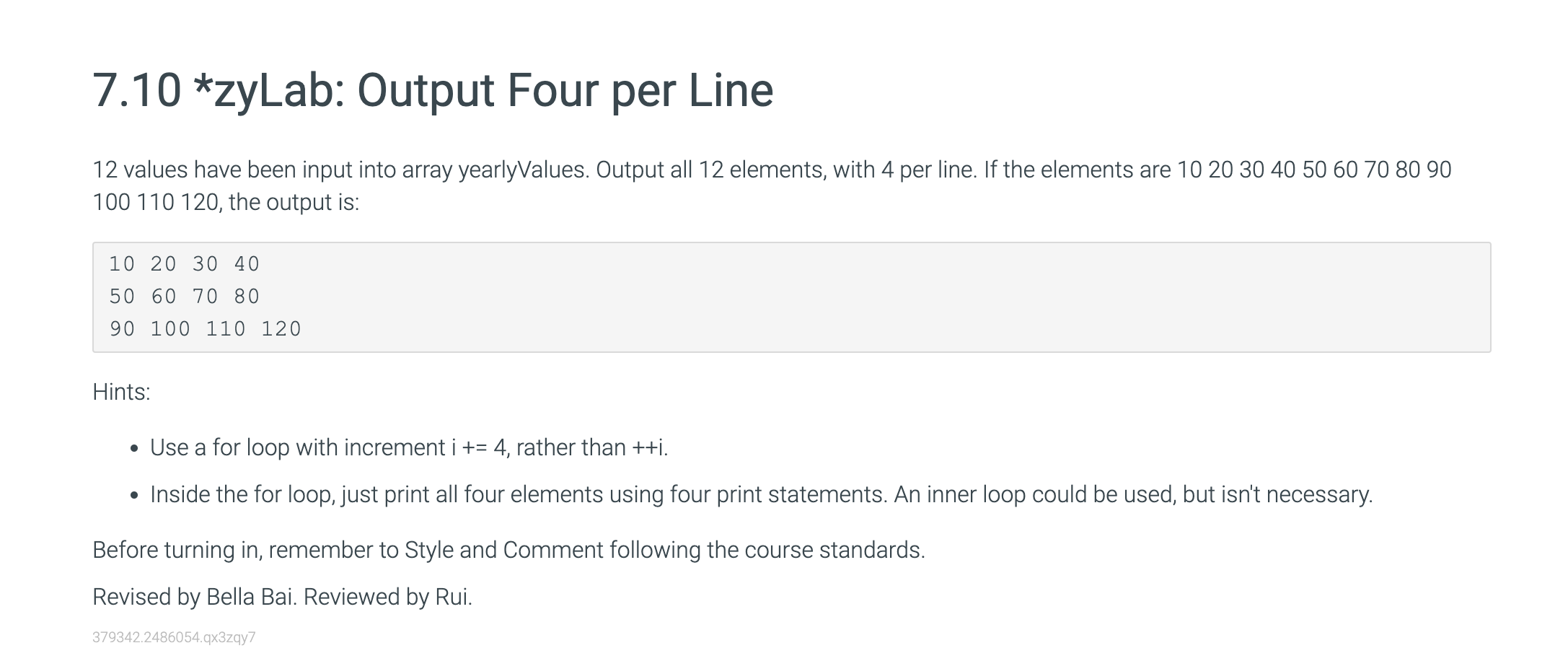 Solved import java.util.Scanner; public class FourPerLine | Chegg.com