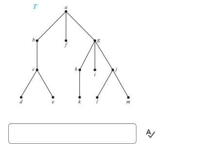 Solved Given the following rooted tree, list the | Chegg.com