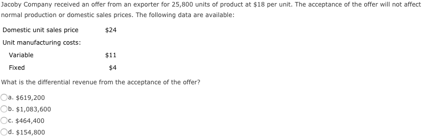 Solved Grace Co. can further process Product B to produce | Chegg.com