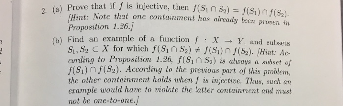 Solved (a) Prove that if f is injective, then f(S_1 | Chegg.com