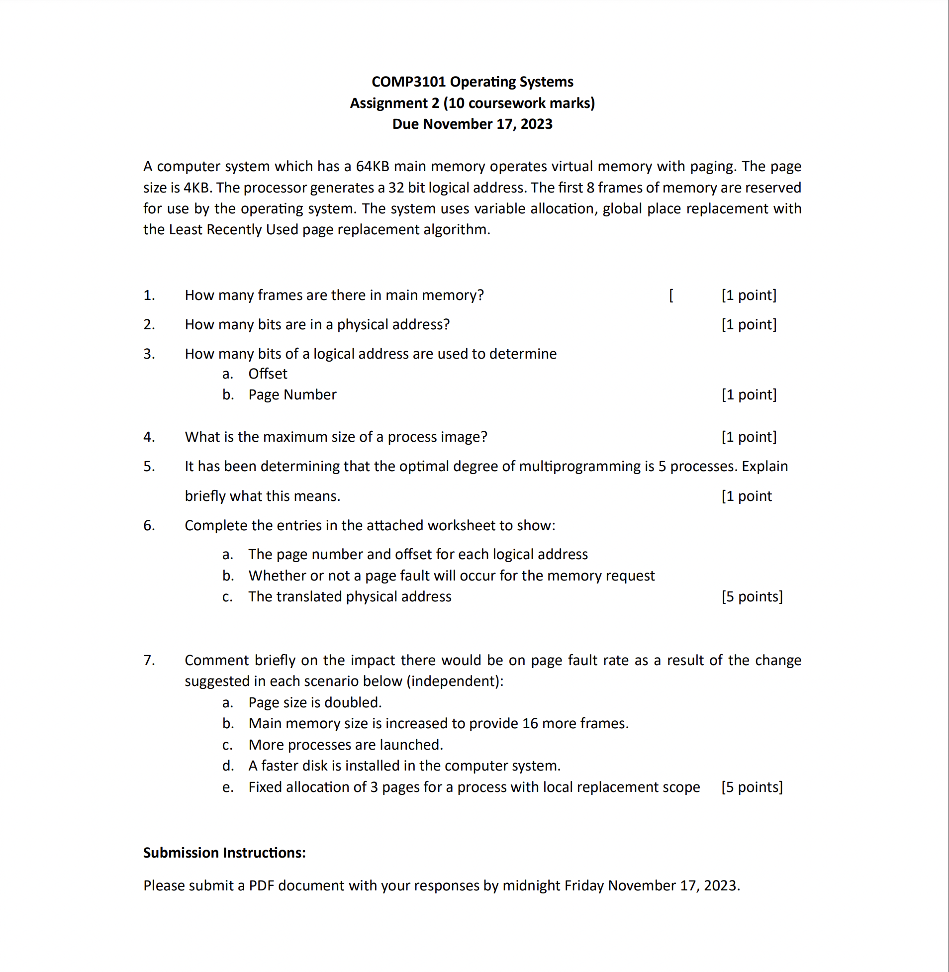 Solved Comp3101 Operating Systems Assignment 2 10