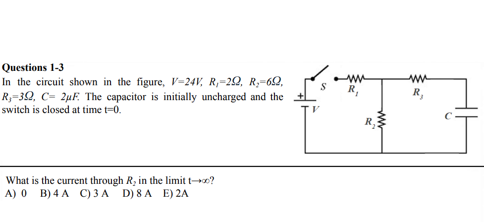 Solved Questions 1-3In the circuit shown in the figure, | Chegg.com