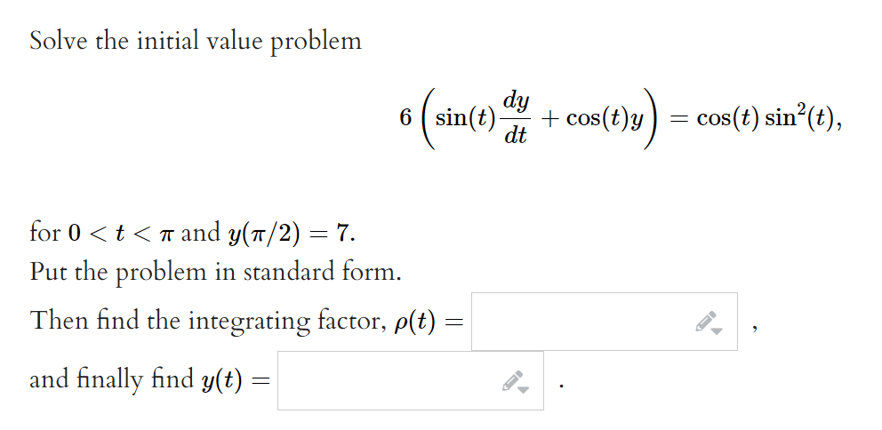 Solved Solve the initial value | Chegg.com