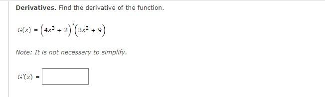 Solved Derivatives. Find the derivative of the function. | Chegg.com