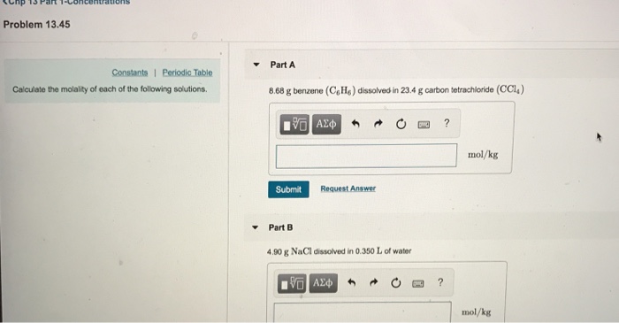 Solved Problem 13.45 Part A Constants 1 Periodic Table | Chegg.com