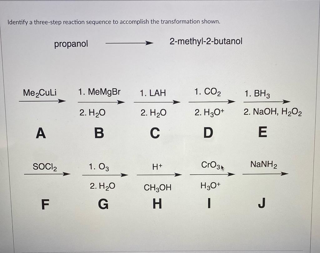 Solved Identify a three-step reaction sequence to accomplish | Chegg.com