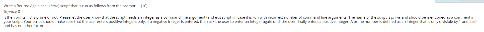 Solved Write a Bourne Again shell (bash) script that is run | Chegg.com