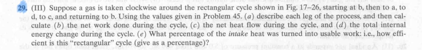 9. (III) Suppose a gas is taken clockwise around the | Chegg.com