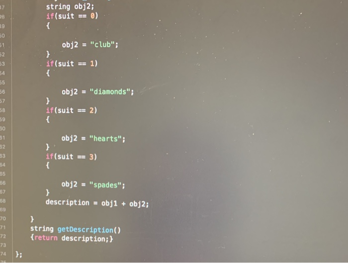 Solved Deck of Cards Lab Create and display a deck of 52 | Chegg.com