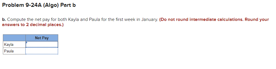 Solved Required information Problem 9-24A (Algo) Computation | Chegg.com